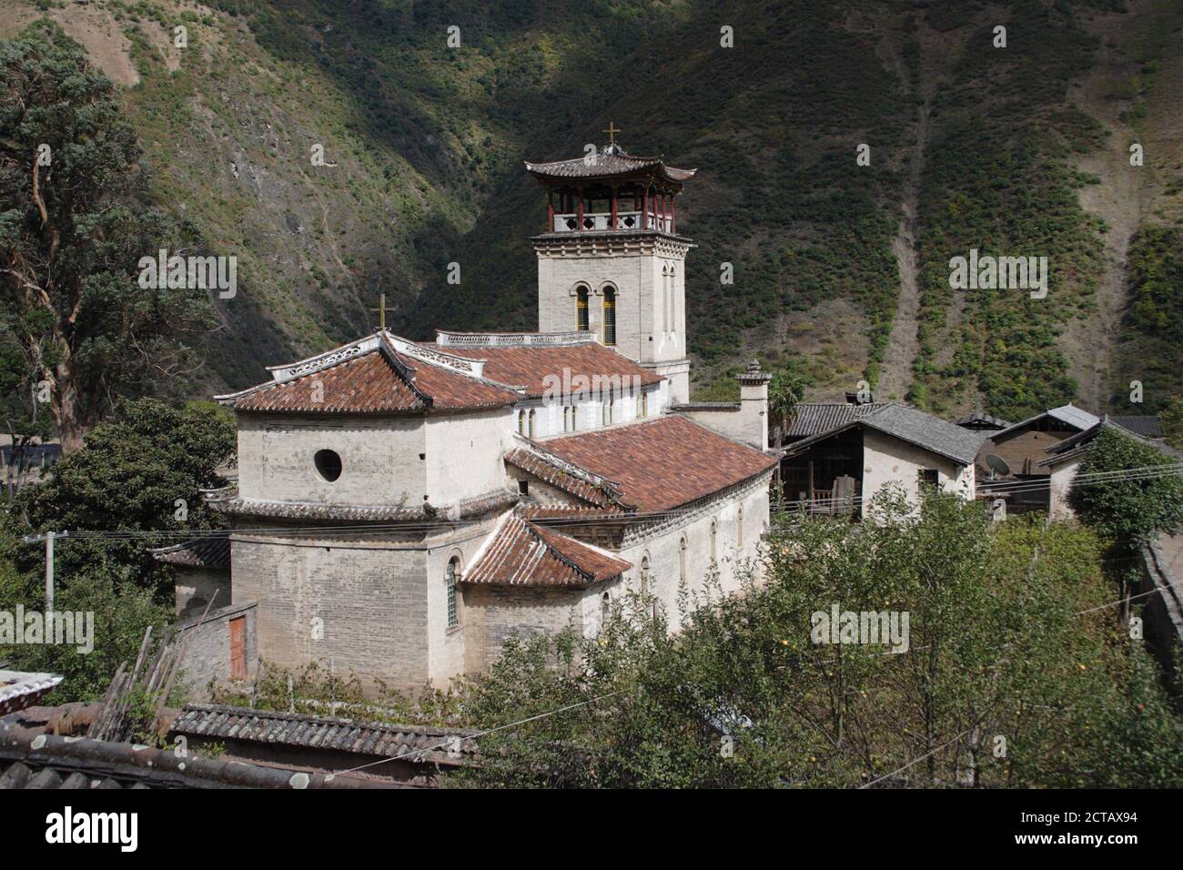 Cizhong Catholic Church, Upper Mekong (Lancang) River, Yunnan Province ...