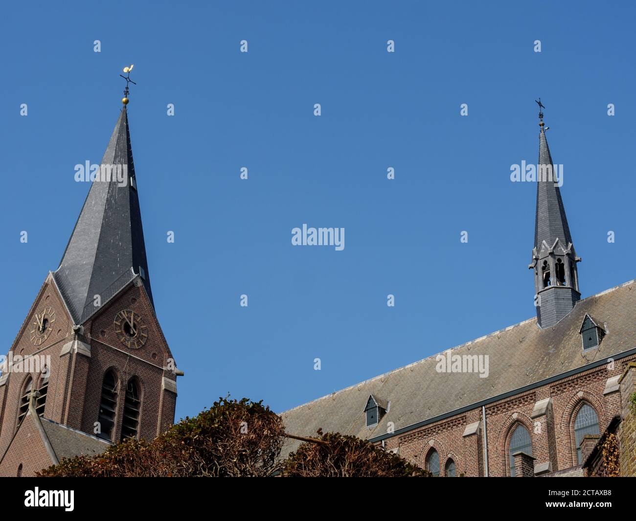 the dutch village kessel at the river maas Stock Photo - Alamy