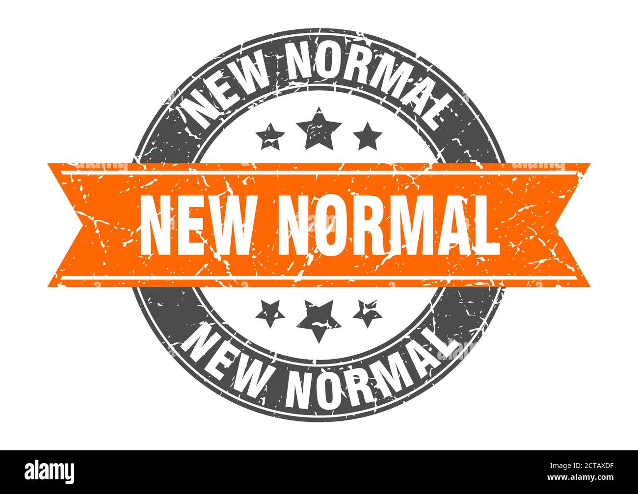 new normal round stamp with ribbon. sign. label Stock Vector Image ...