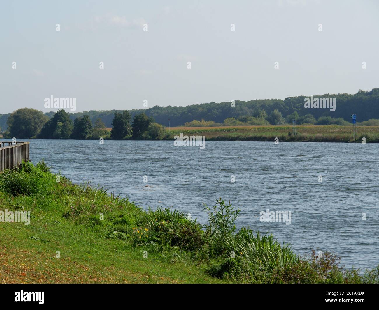 the dutch village kessel at the river maas Stock Photo - Alamy