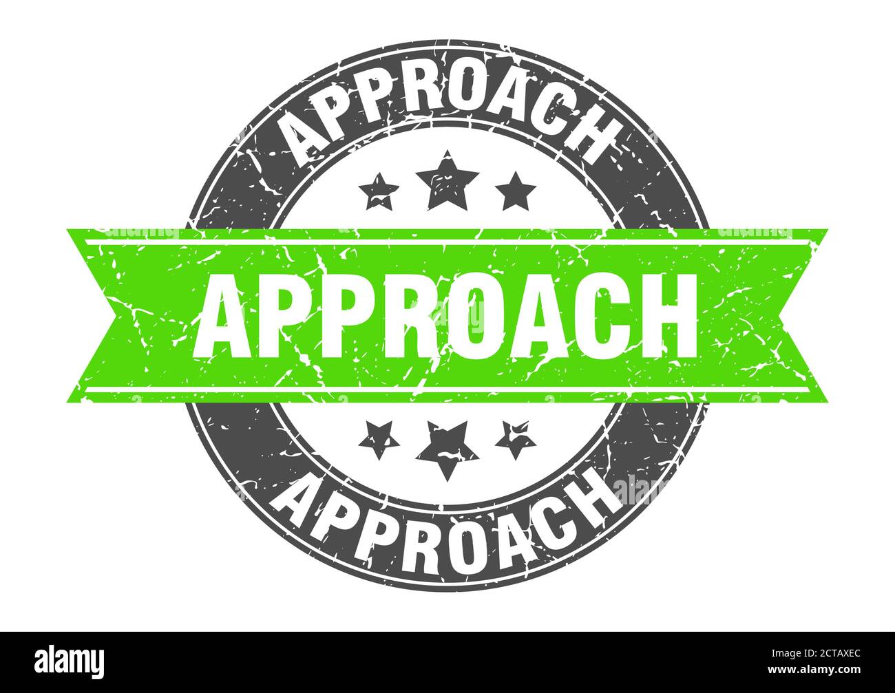 approach round stamp with ribbon. sign. label Stock Vector Image & Art ...