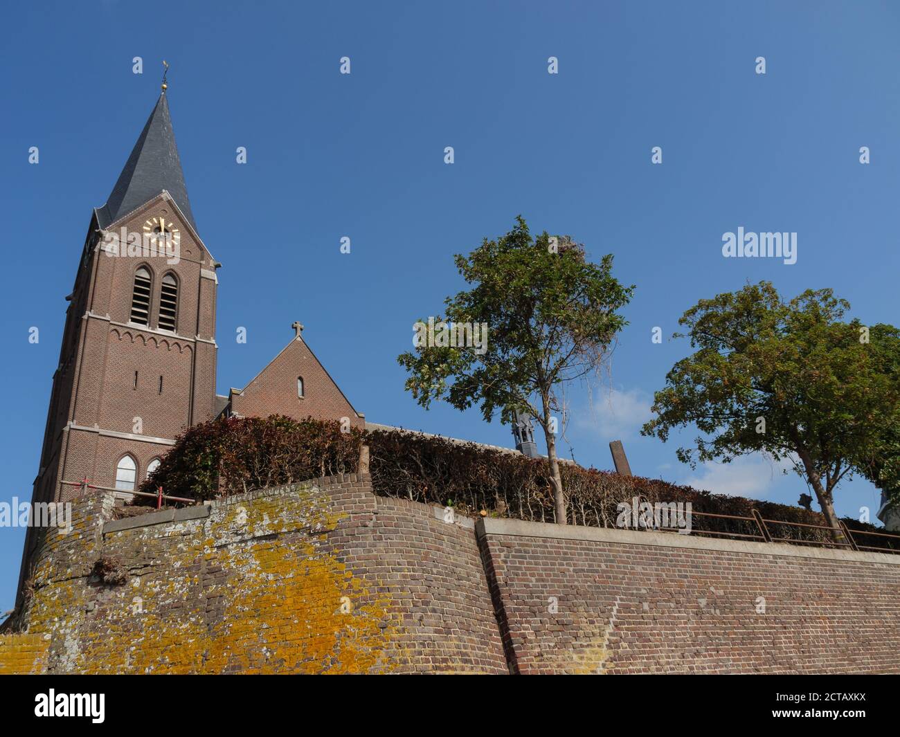 the dutch village kessel at the river maas Stock Photo - Alamy