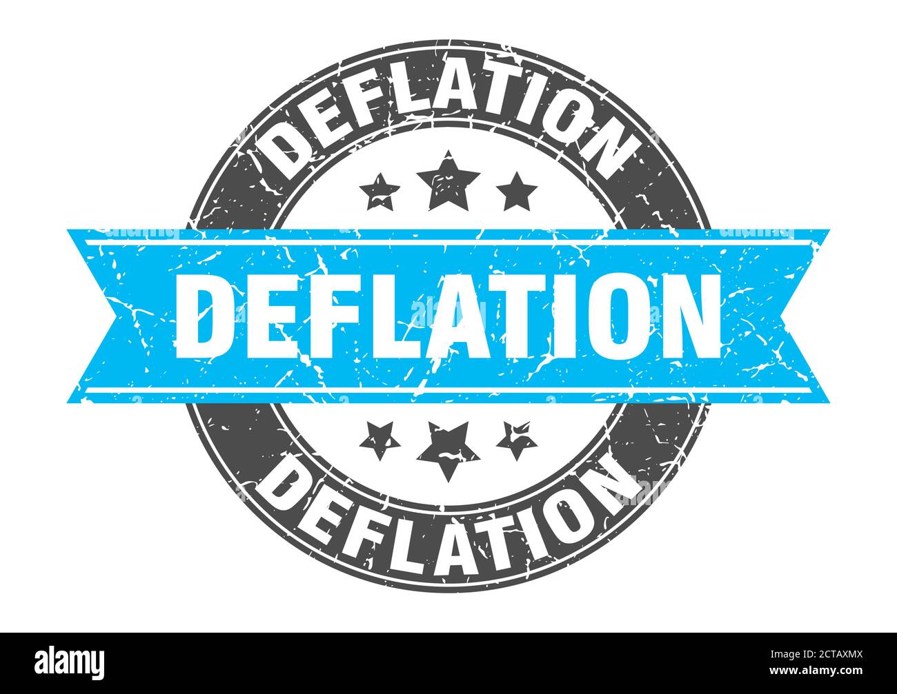 deflation round stamp with ribbon. sign. label Stock Vector Image & Art ...