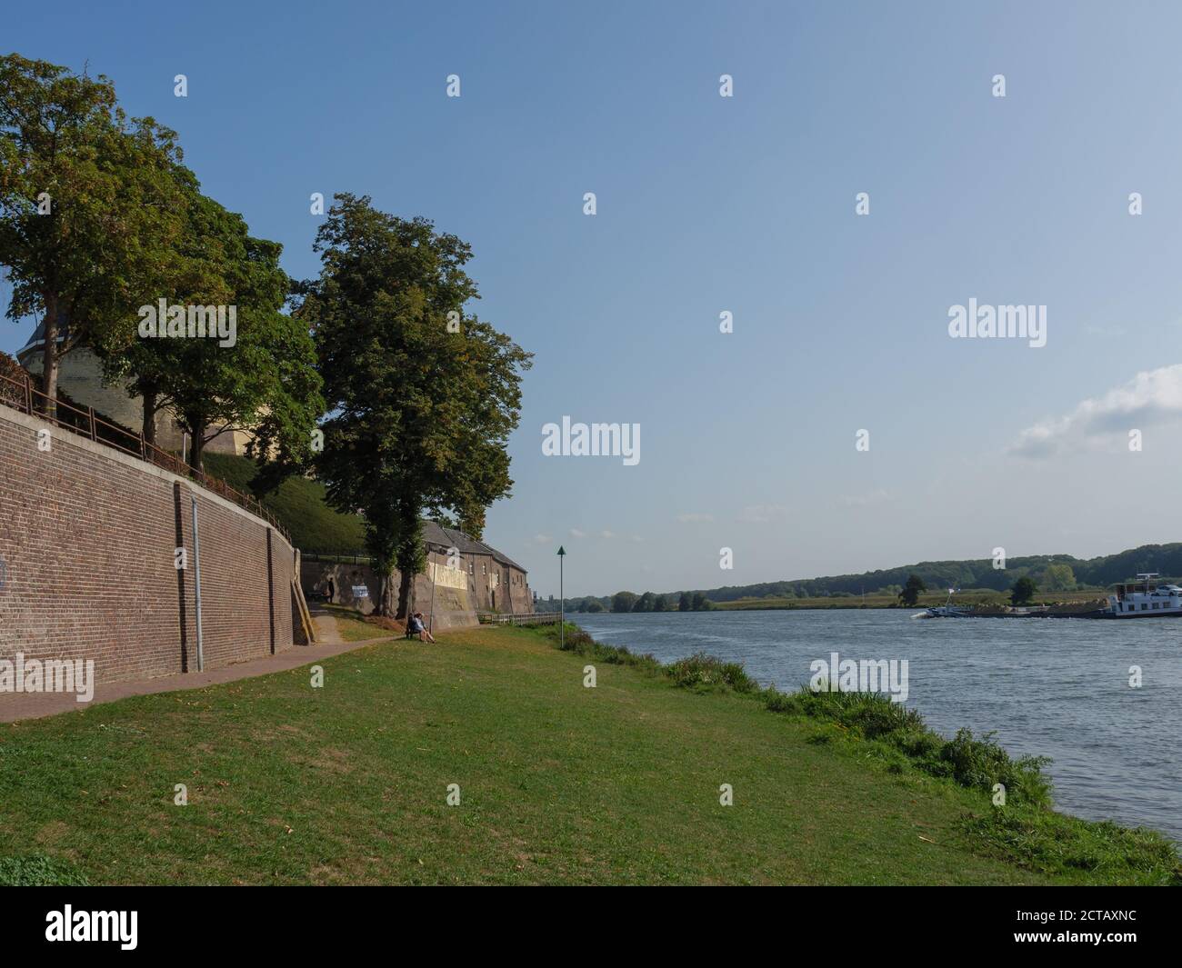the dutch village kessel at the river maas Stock Photo - Alamy