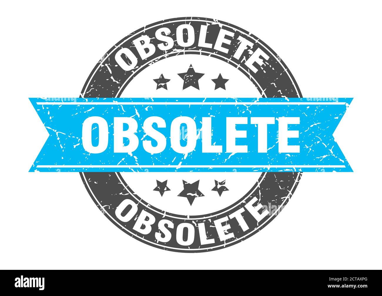 obsolete round stamp with ribbon. sign. label Stock Vector Image & Art ...