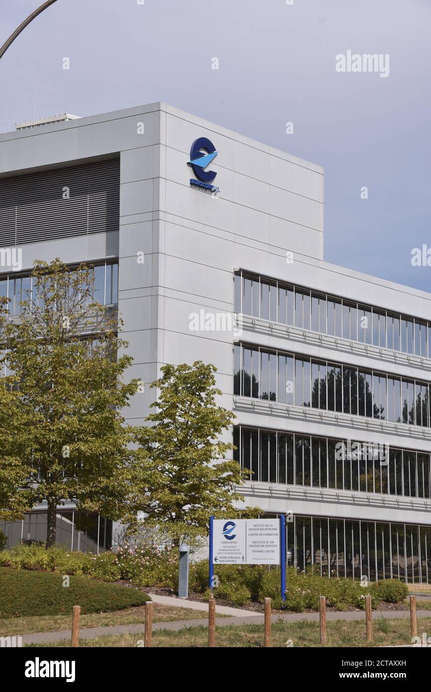 Luxemburg, Luxembourg. 20th Sep, 2020. EUROCONTROL logo and lettering ...