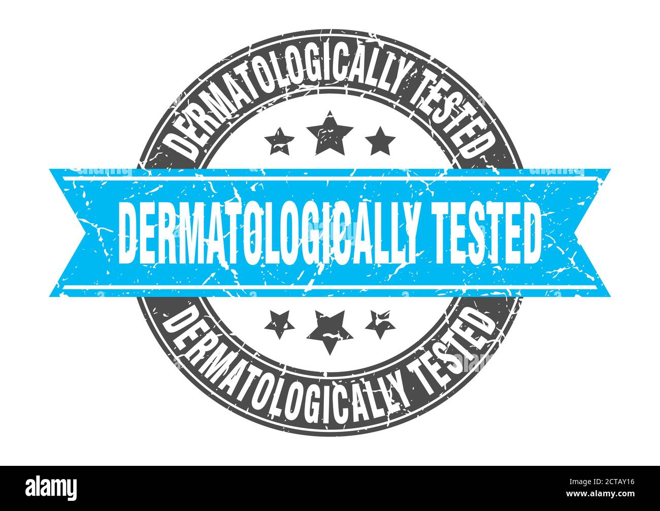 Dermatologically tested stamp label Cut Out Stock Images & Pictures - Alamy