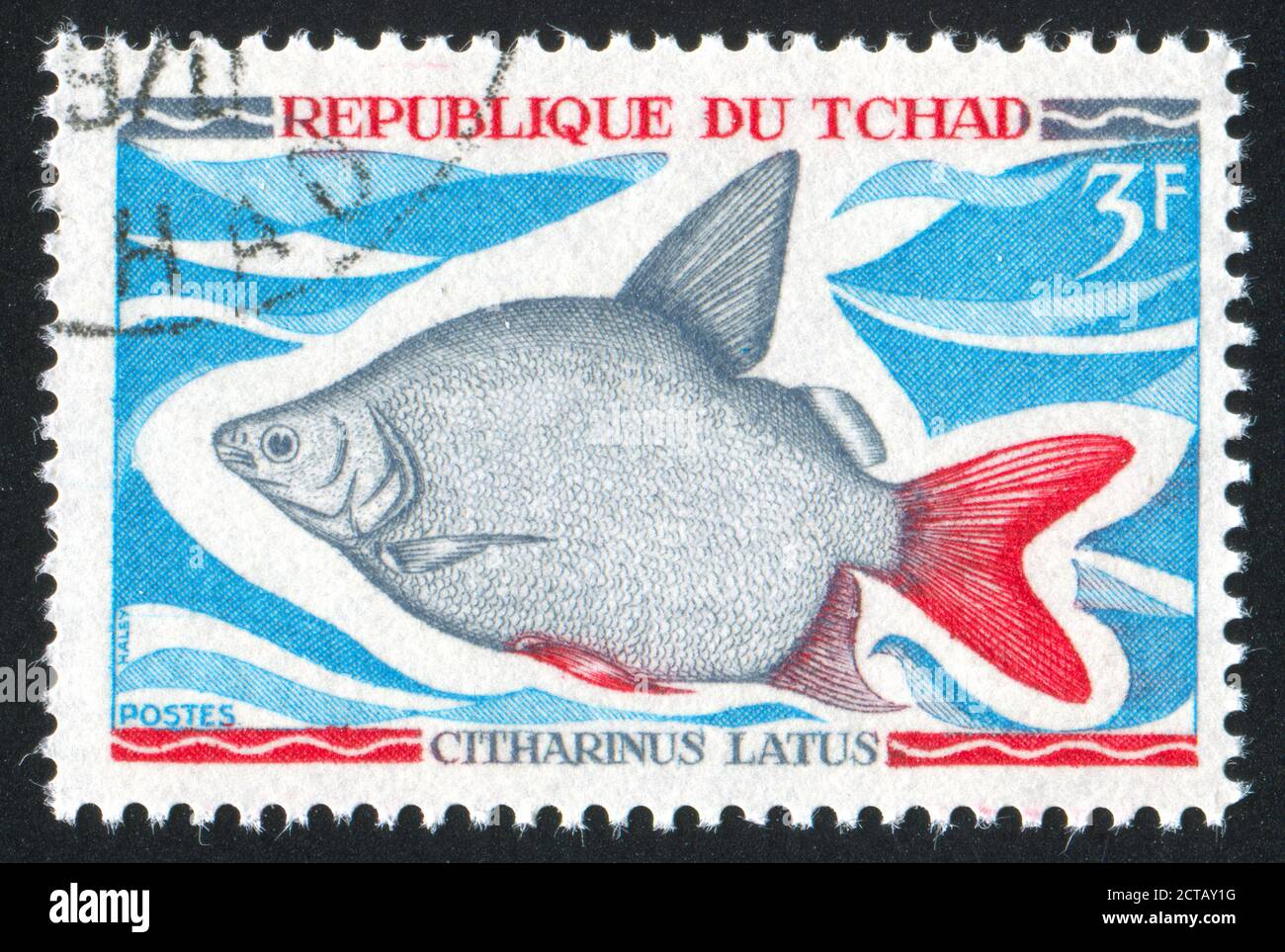 CHAD - CIRCA 1969: stamp printed by Chad, shows Citharinus latus, circa ...
