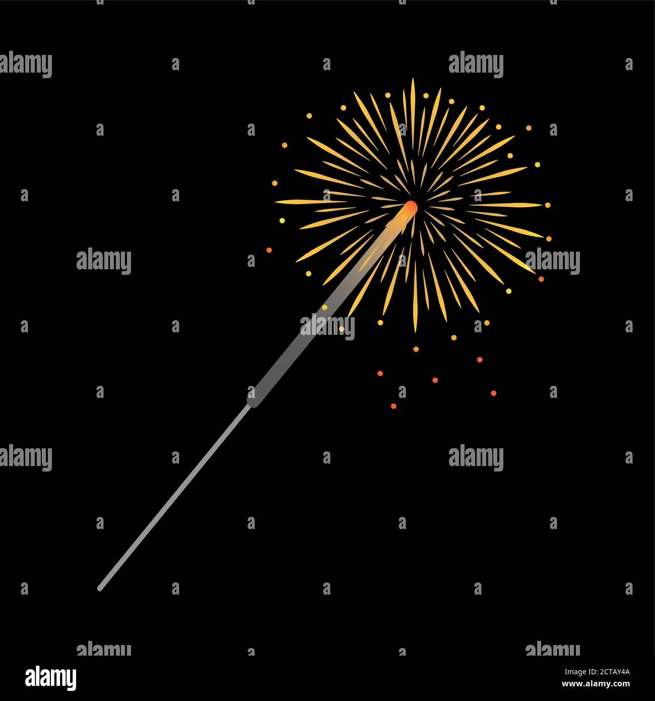 Sparkler on transparent background Stock Vector Images - Alamy