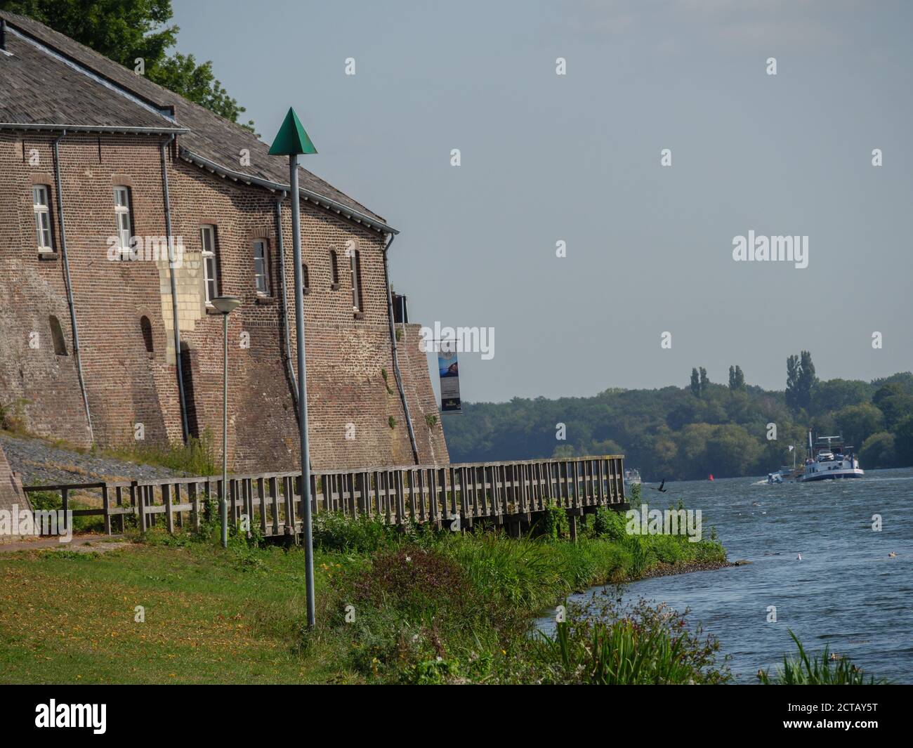 the dutch village kessel at the river maas Stock Photo - Alamy