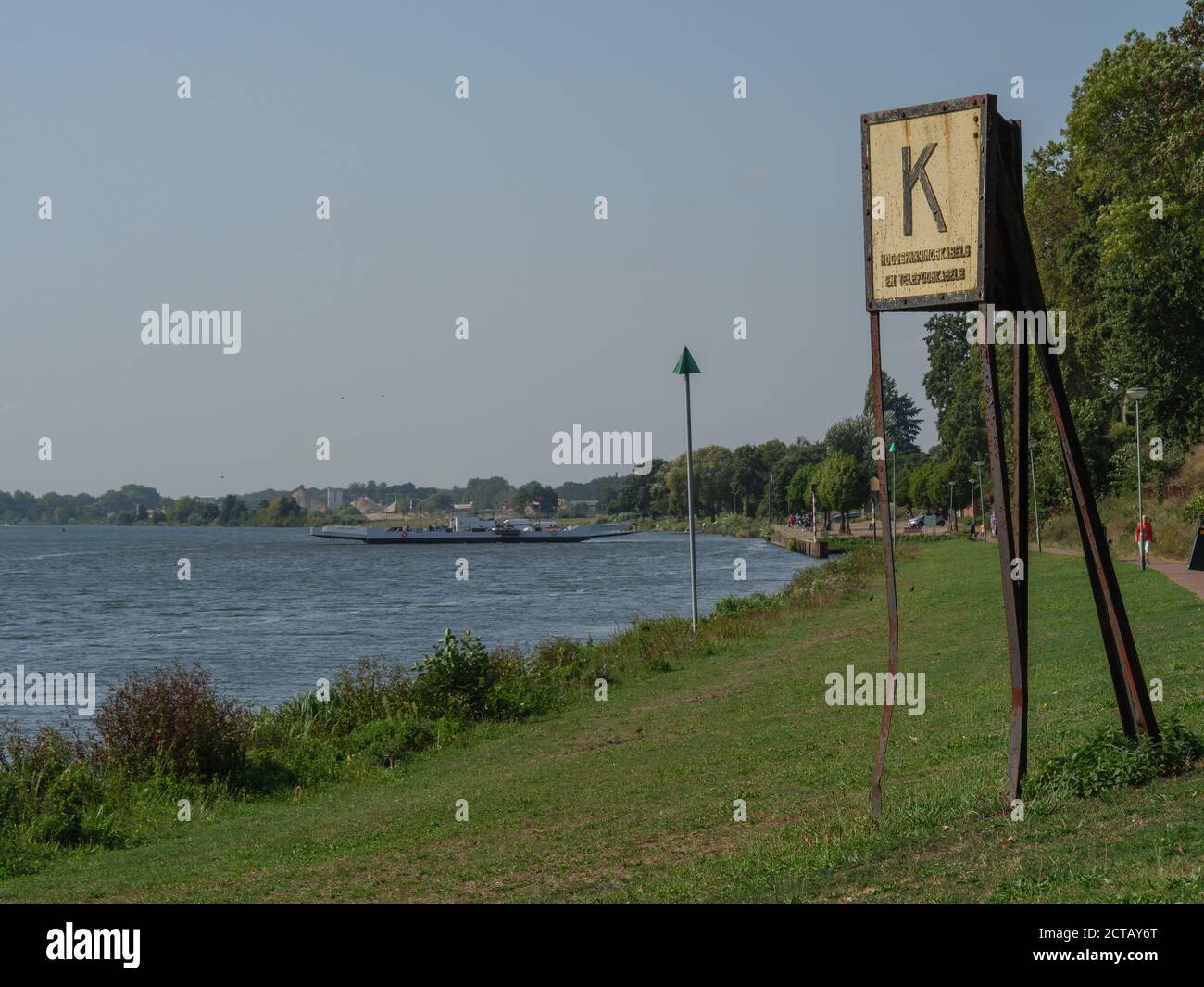the dutch village kessel at the river maas Stock Photo - Alamy