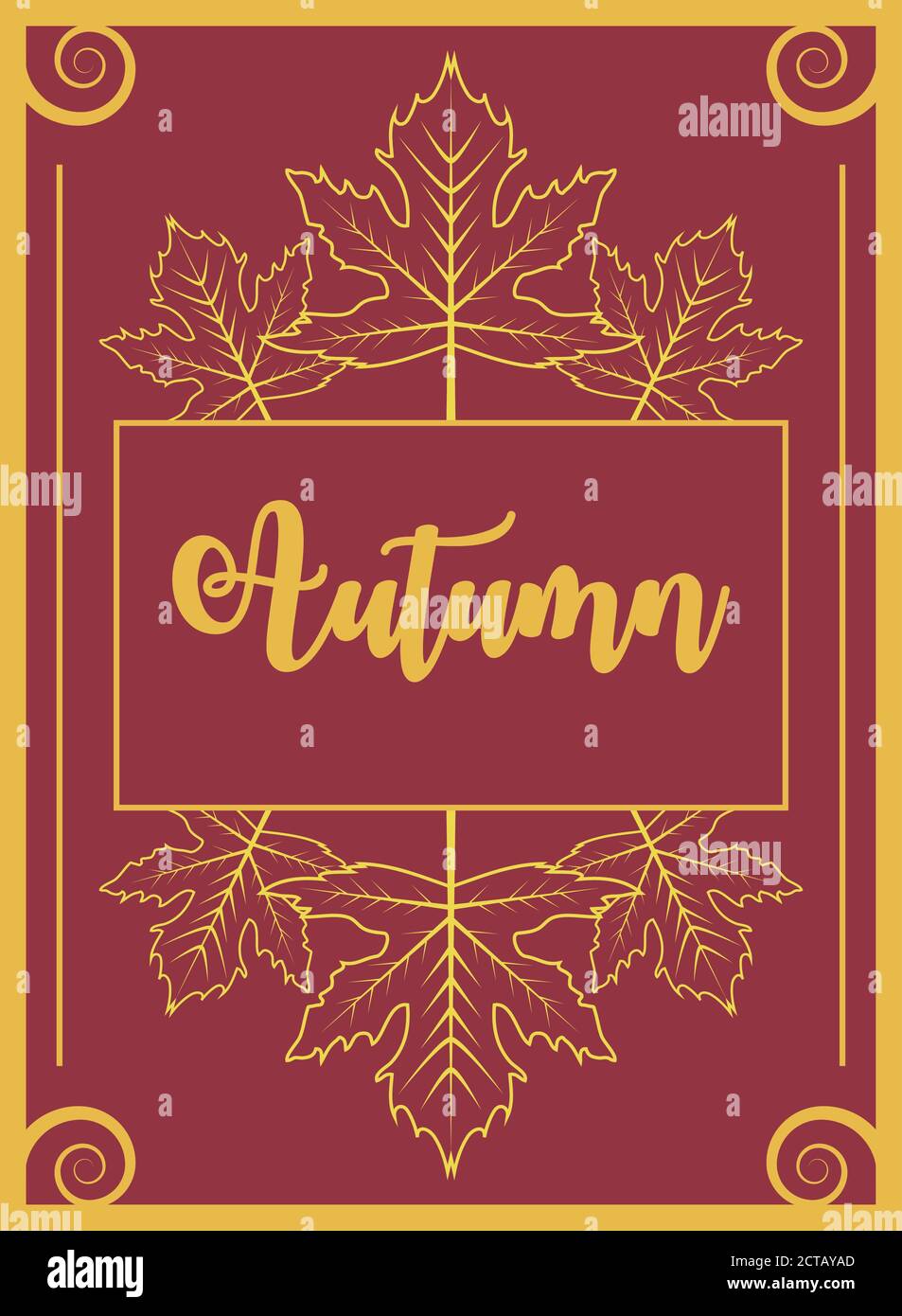 Autumn leaves design, season nature ornament garden decoration and ...