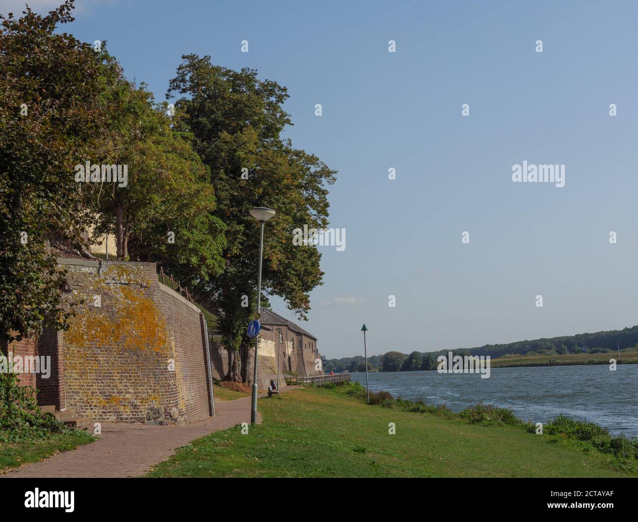 the dutch village kessel at the river maas Stock Photo - Alamy