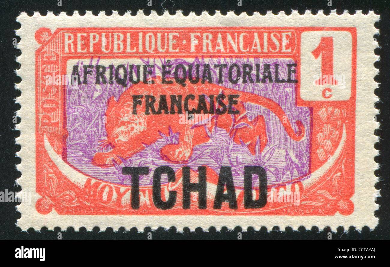 CHAD - CIRCA 1922: stamp printed by Chad, shows Jaguar, circa 1922 ...