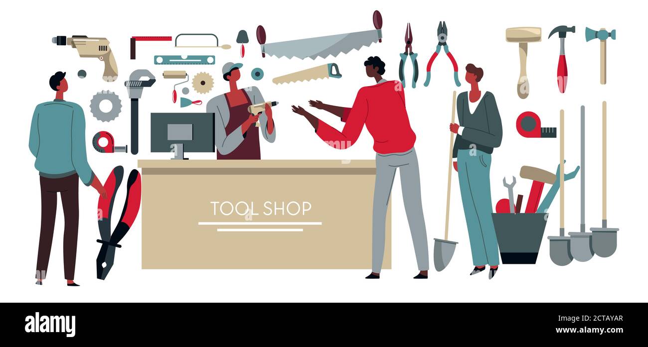 Tool shop Stock Vector Images - Alamy