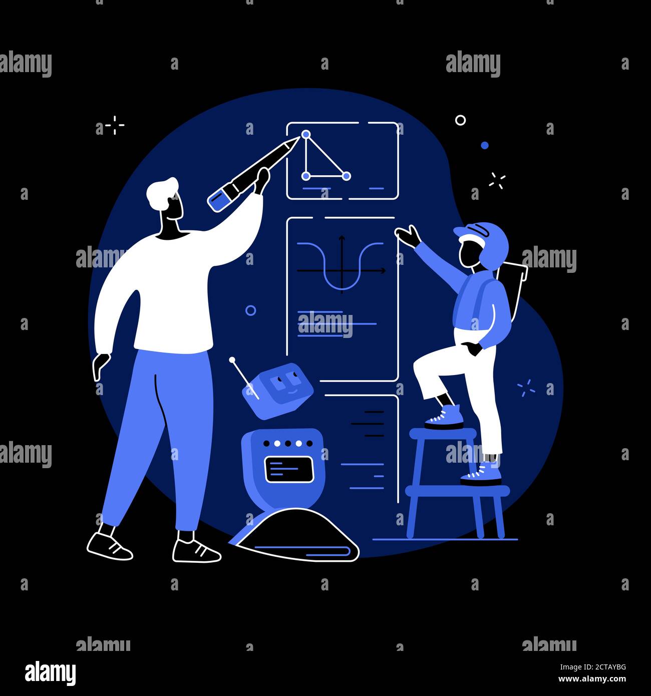 Engineering for kids abstract concept vector illustration Stock Vector ...