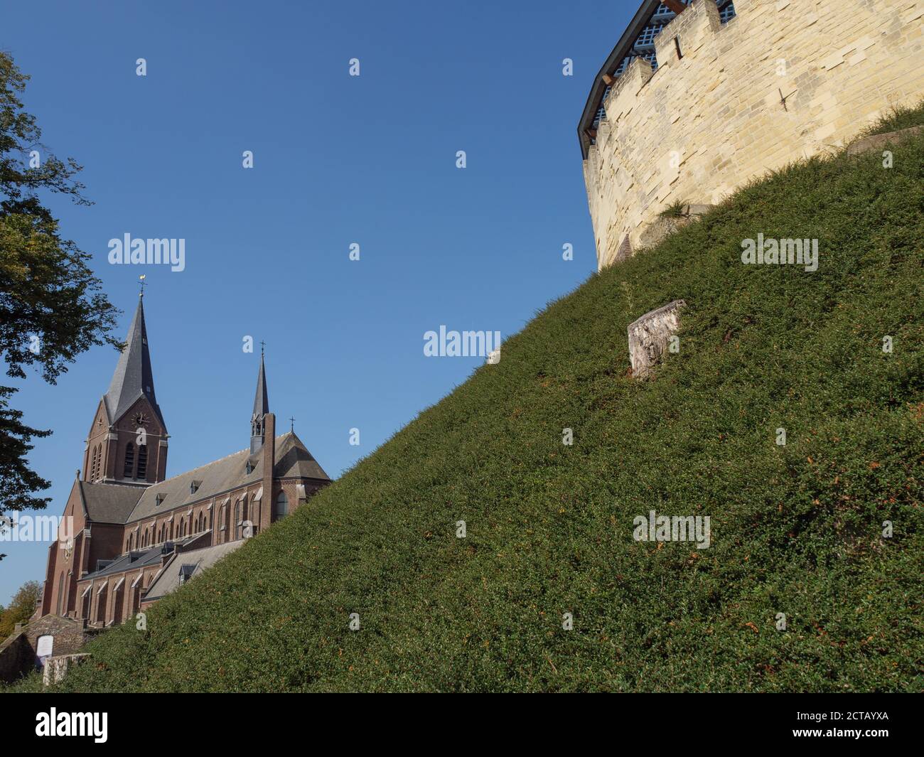 the dutch village kessel at the river maas Stock Photo - Alamy