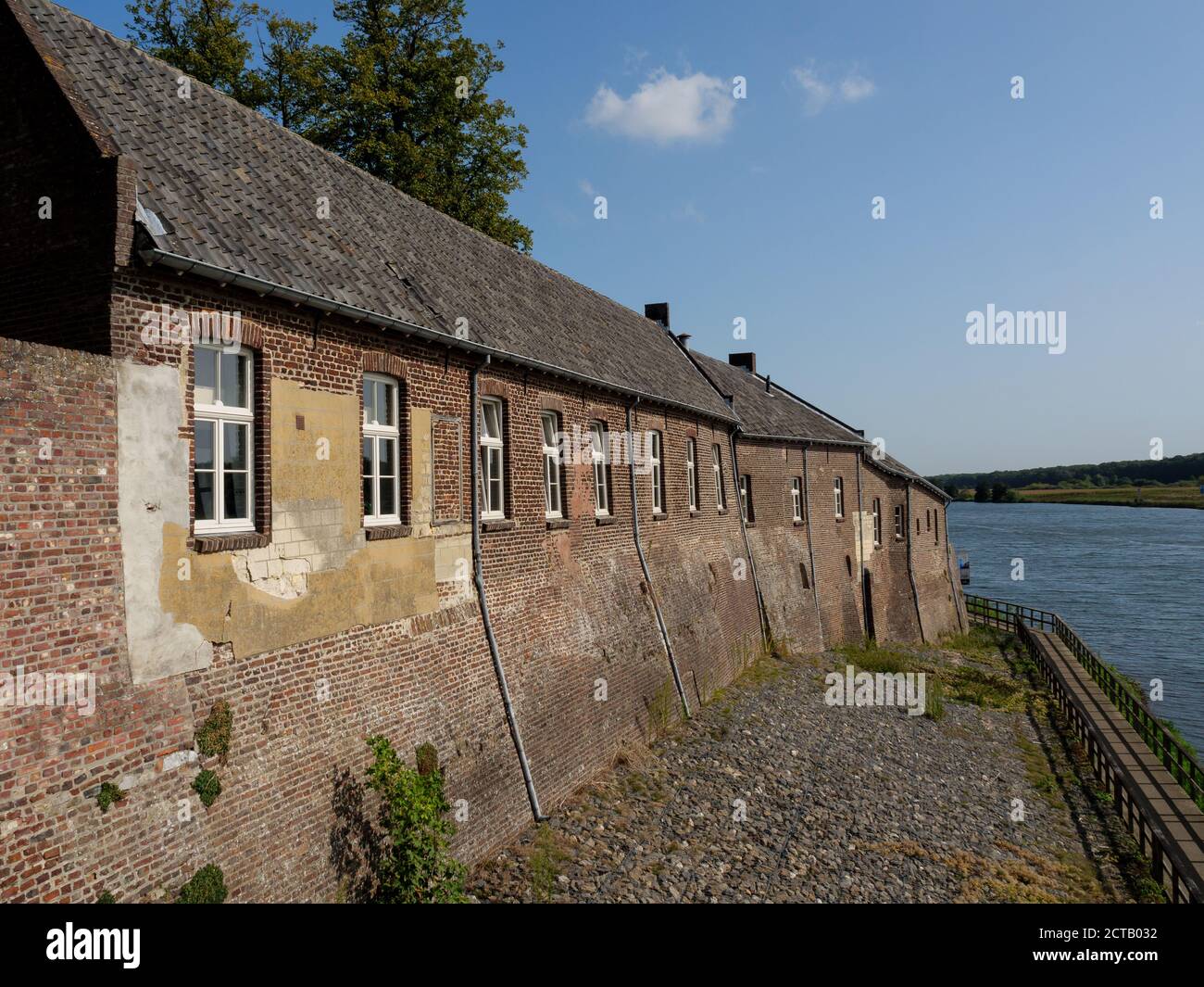 the dutch village kessel at the river maas Stock Photo - Alamy