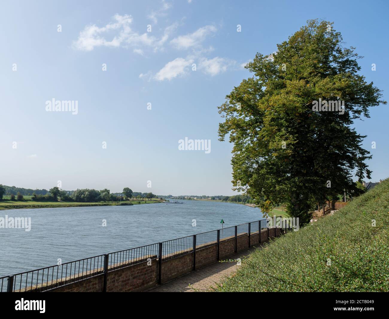 the dutch village kessel at the river maas Stock Photo - Alamy
