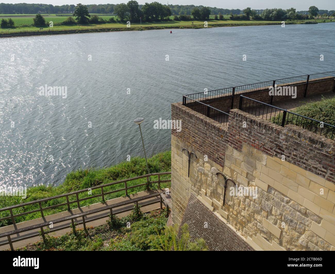 the dutch village kessel at the river maas Stock Photo - Alamy