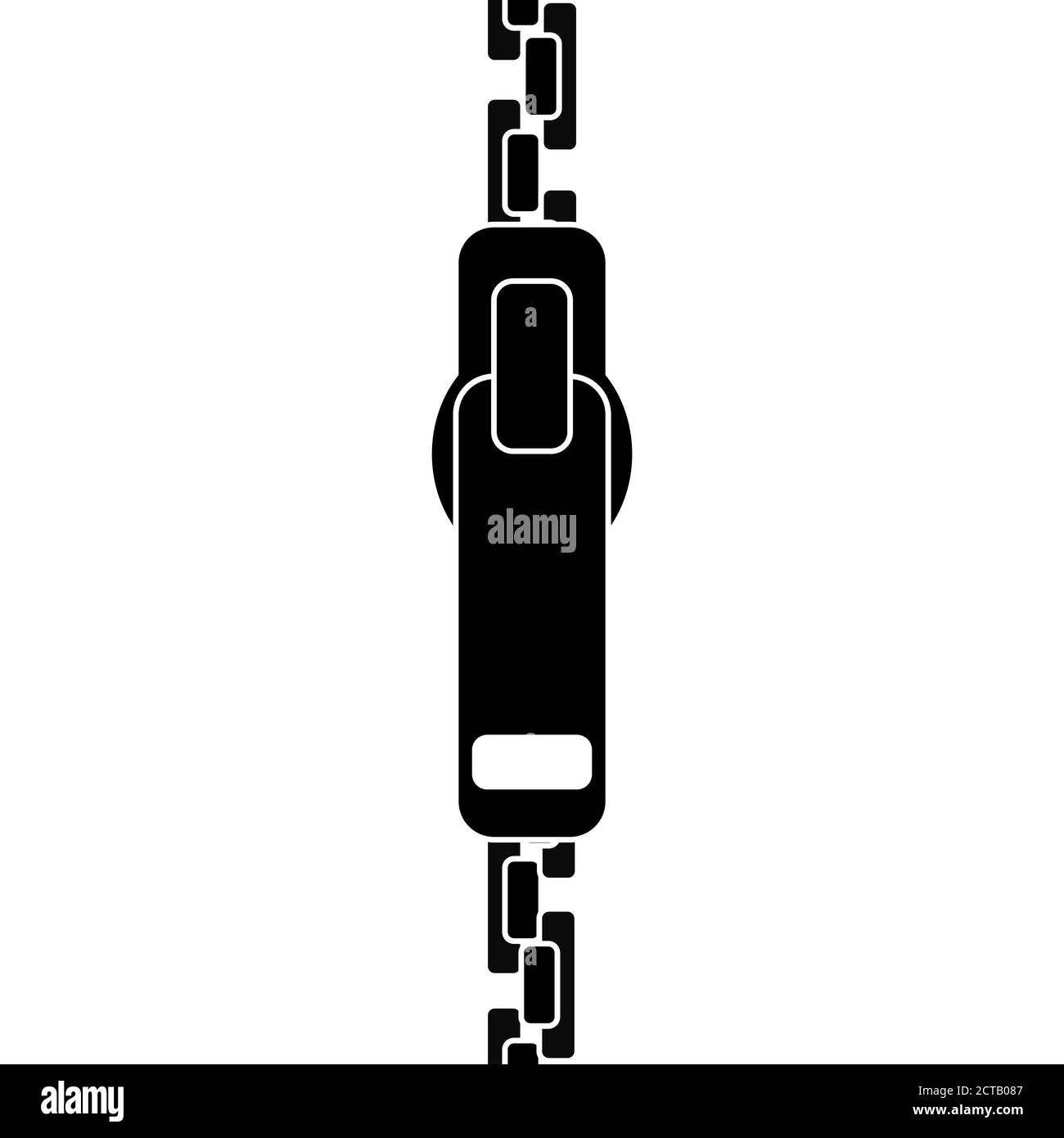 Black zipper on a white background vector image Stock Vector Image ...