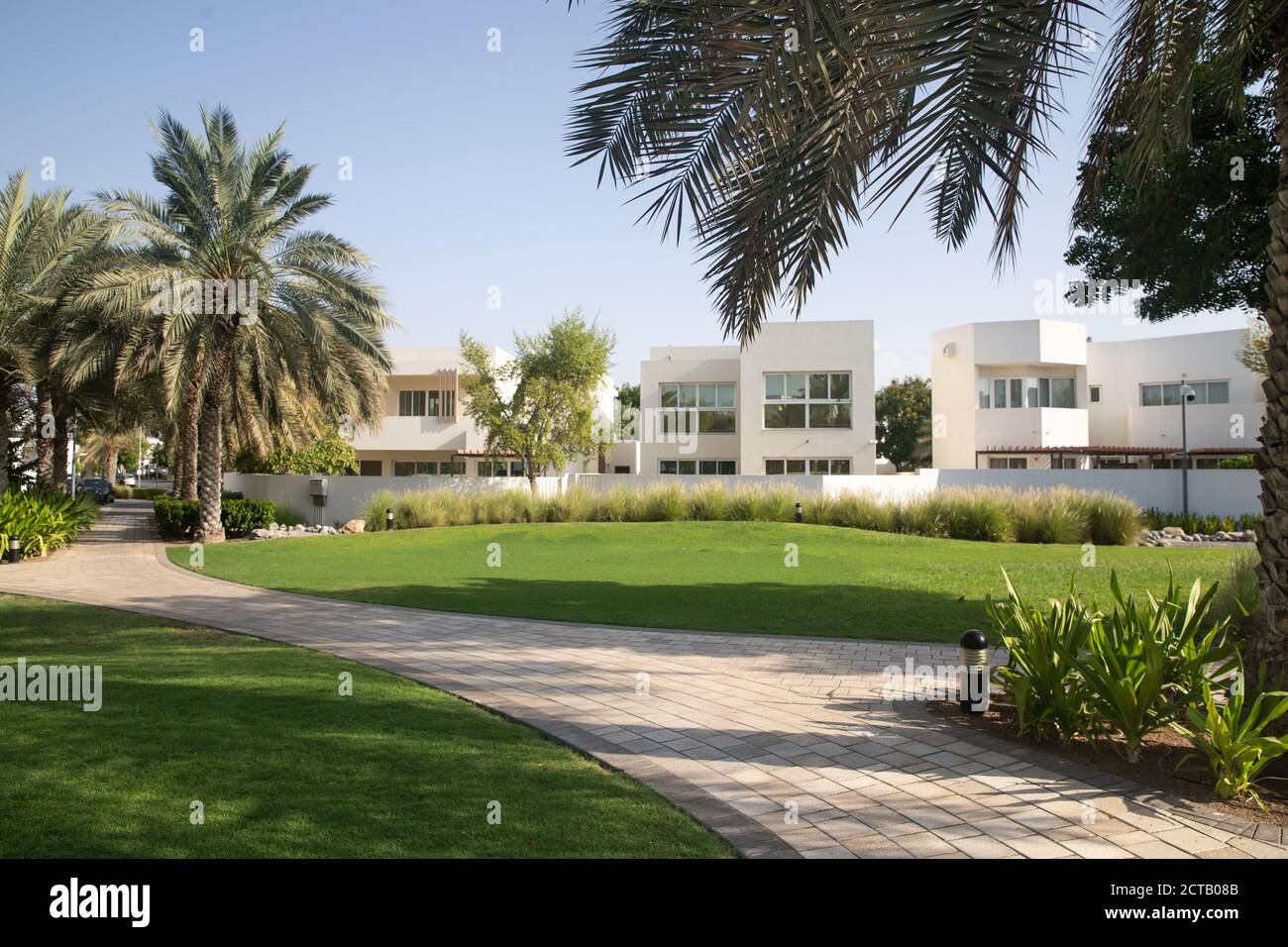 PArk by the beach and villas in compound. Al Mouj, The Wave, Muscat ...