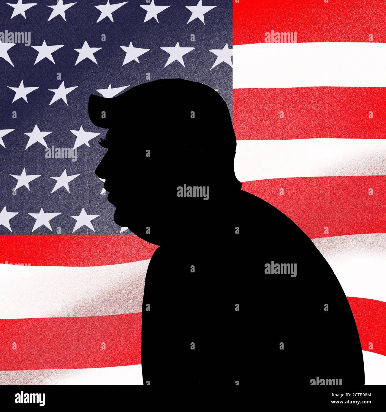 Black silhouette of president donald trump hi-res stock photography and ...
