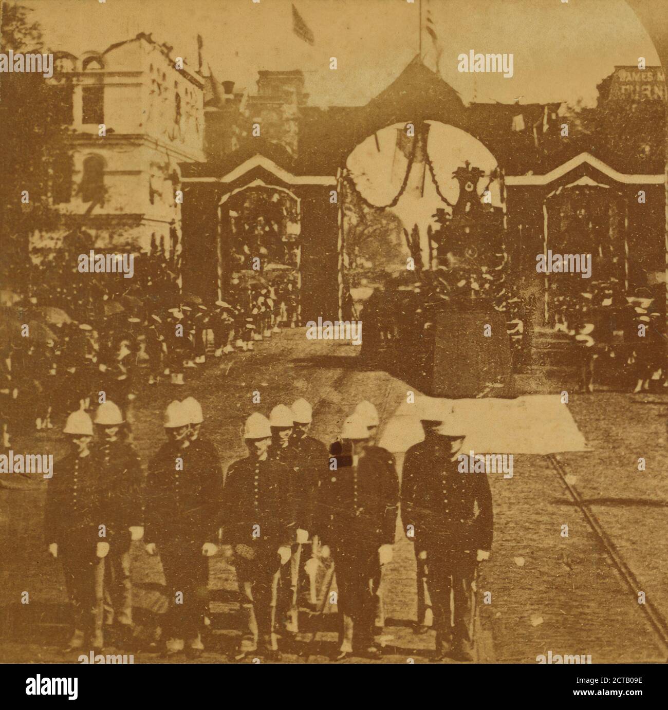 The Garfield Obsequies at Cleveland, artillery men advancing for the ...