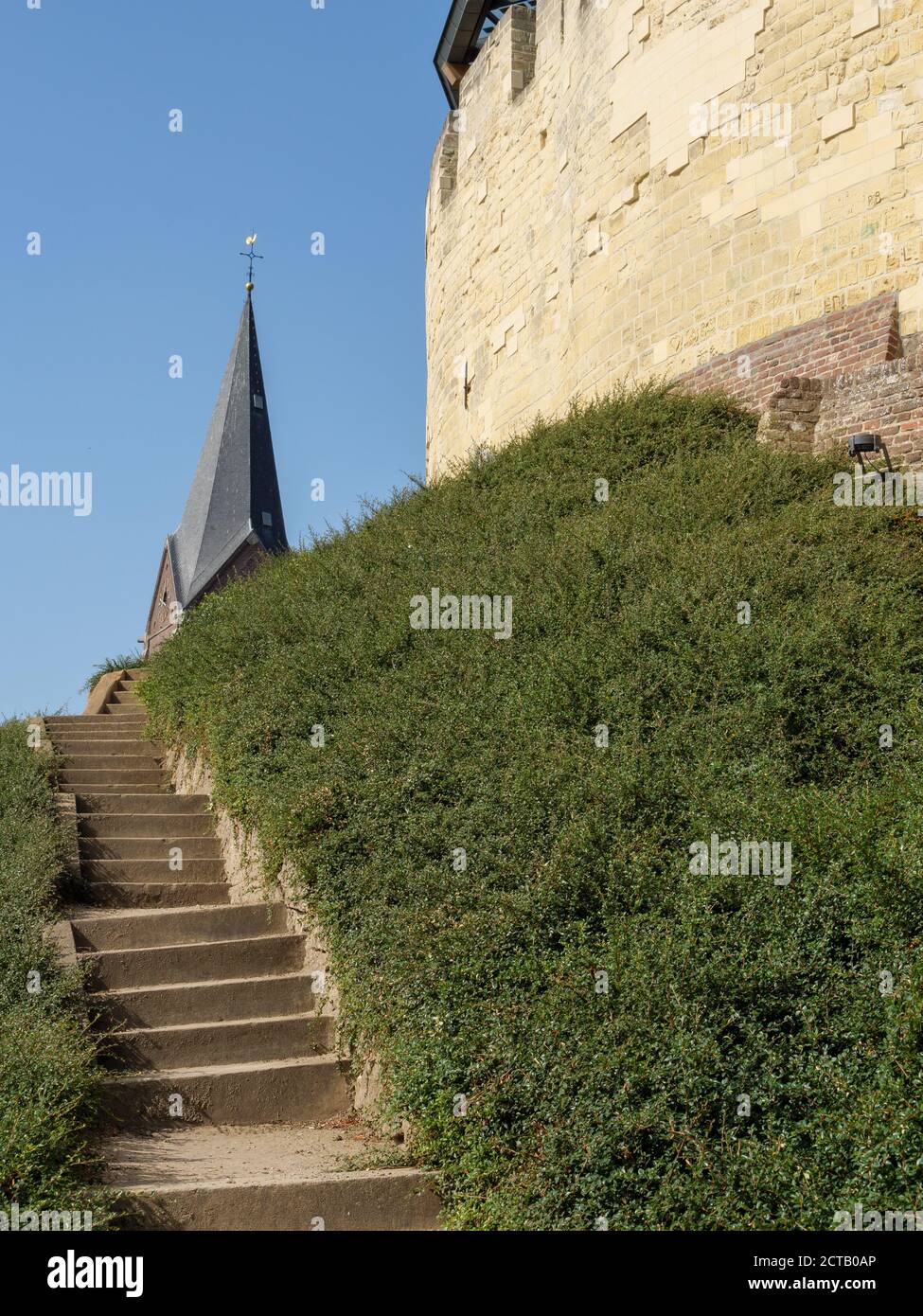 the dutch village kessel at the river maas Stock Photo - Alamy