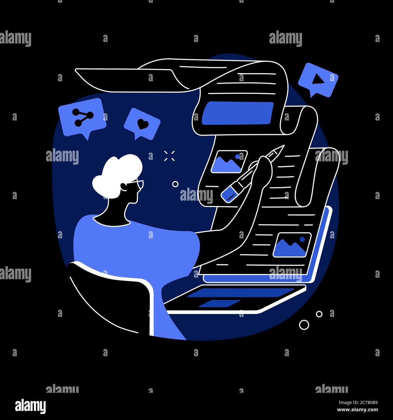 Content marketing abstract concept vector illustration Stock Vector ...