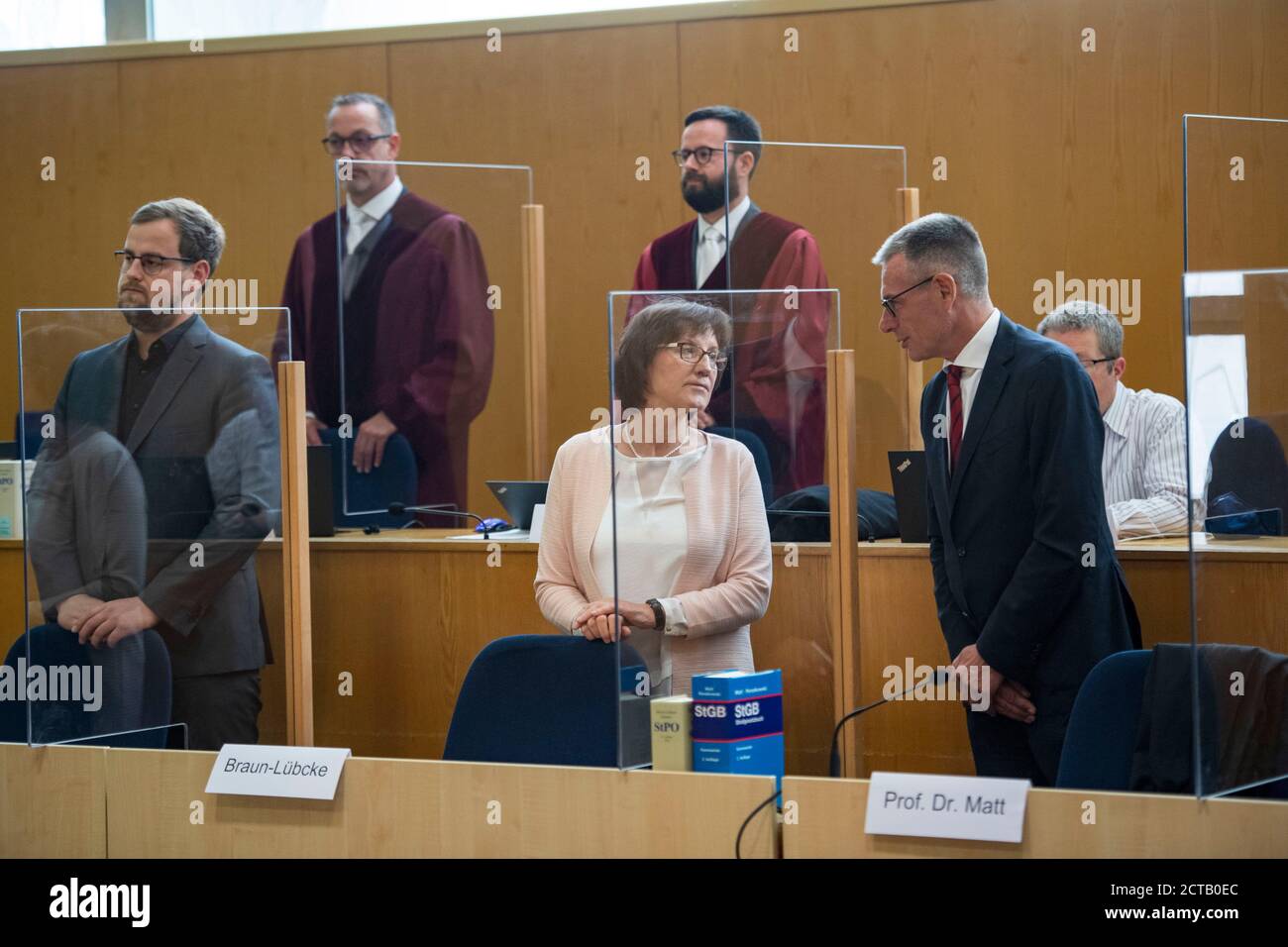 Frankfurt, Germany. 22 September 2020, Hessen, Frankfurt/Main: The widow of Walter Lübcke ...