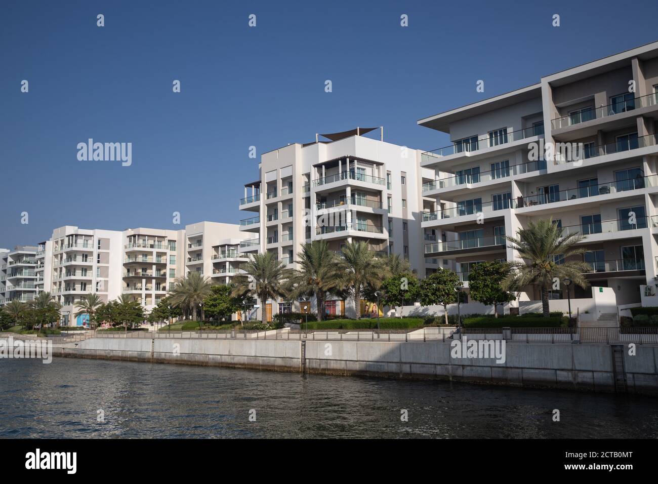Apartments by the marina. Al Mouj, The Wave, Muscat, Oman Stock Photo ...