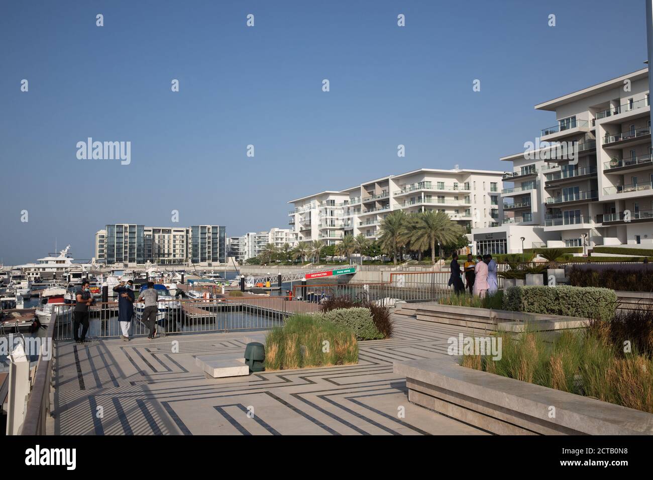 Apartments by the marina. Al Mouj, The Wave, Muscat, Oman Stock Photo ...