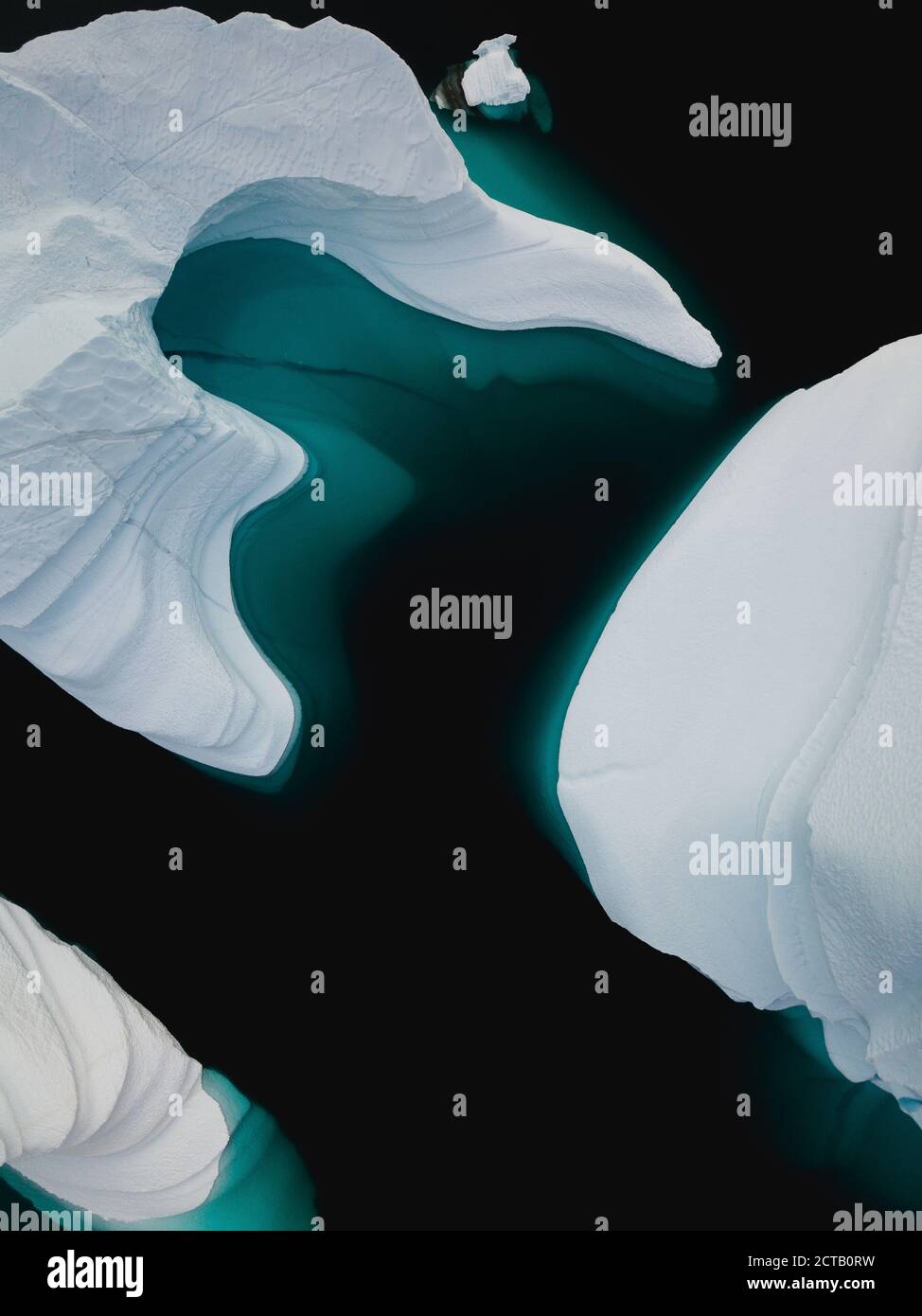 Aerial view of icebergs in the Arctic Stock Photo - Alamy