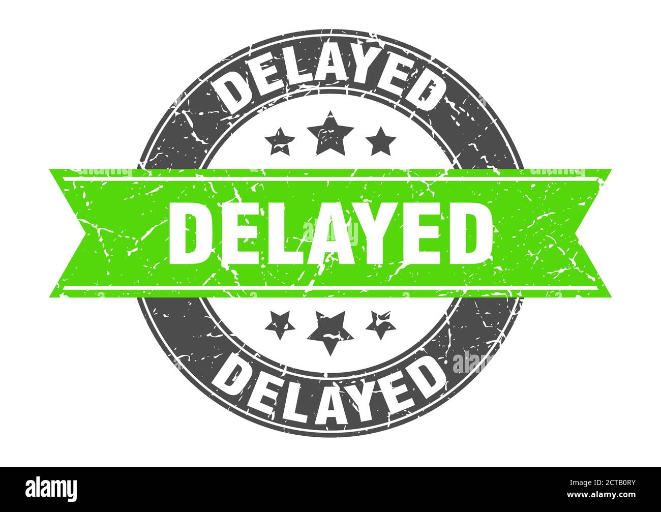 delayed round stamp with ribbon. sign. label Stock Vector Image & Art ...