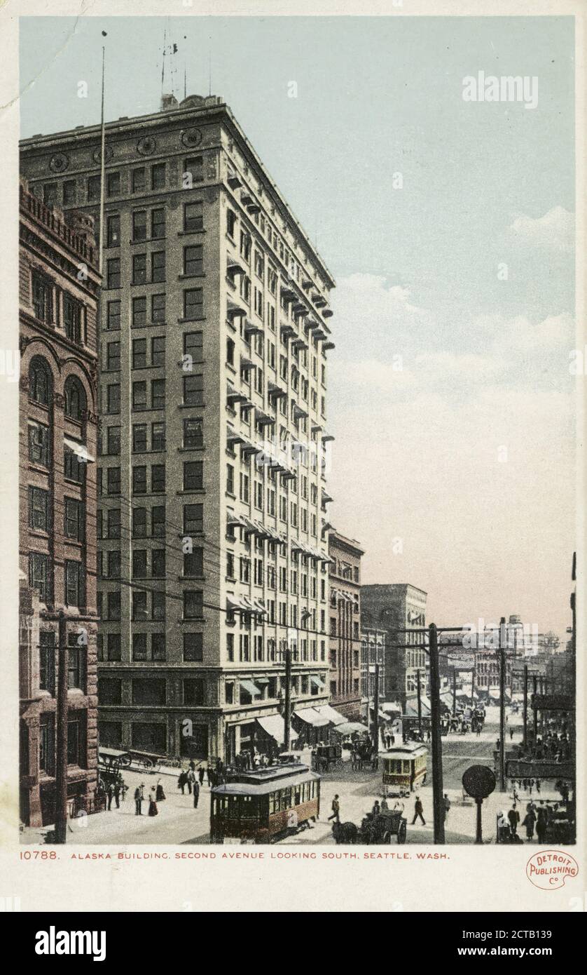 Alaska Building, 2nd Ave. looking South, Seatle, Wash., still image ...