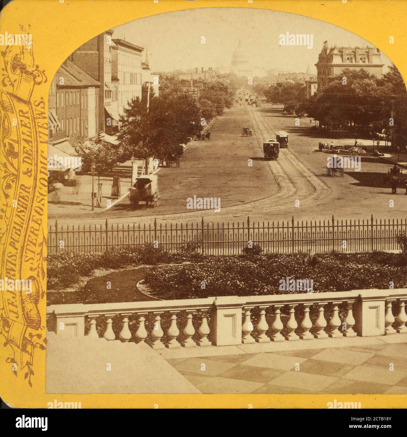Pennsylvania Avenue, from the dome of U.S. Capitol., 1865, Washington ...