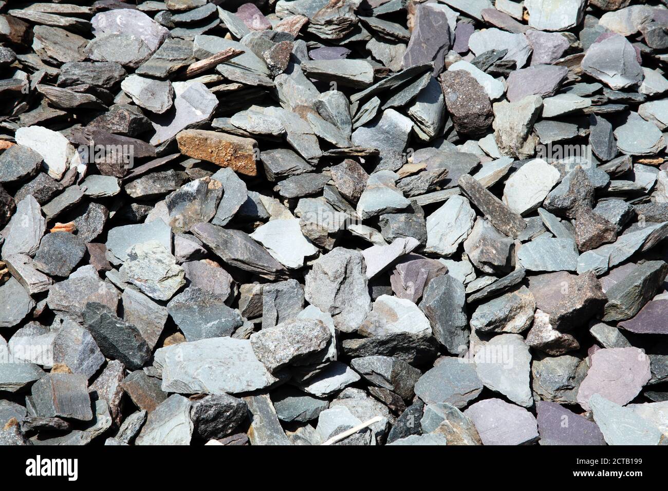 Slate stones background which are often used in landscaping stock photo ...