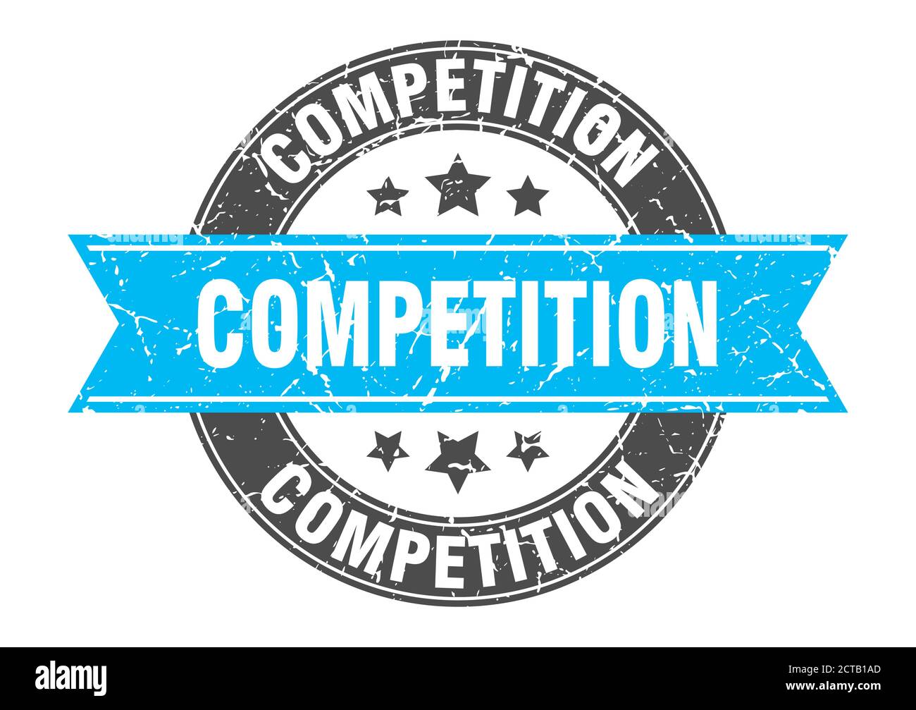 competition round stamp with ribbon. sign. label Stock Vector Image ...