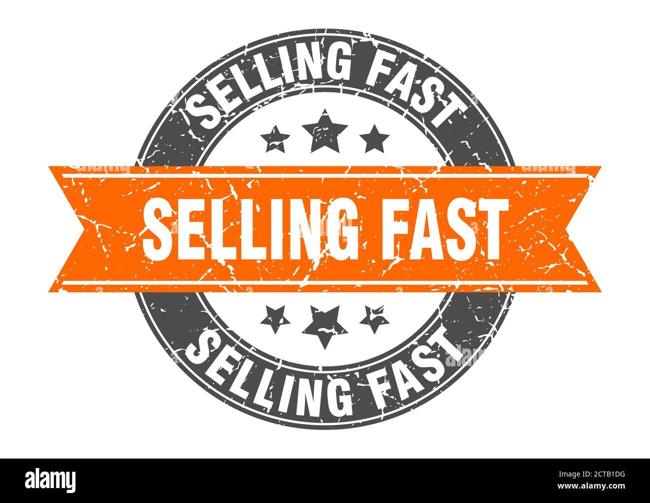 selling fast round stamp with ribbon. sign. label Stock Vector Image ...