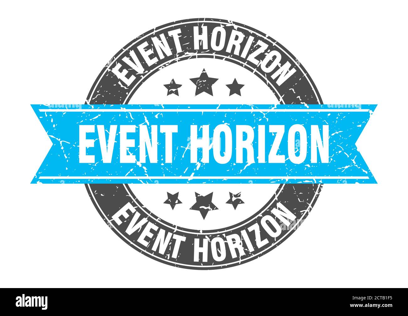event horizon round stamp with ribbon. sign. label Stock Vector Image ...