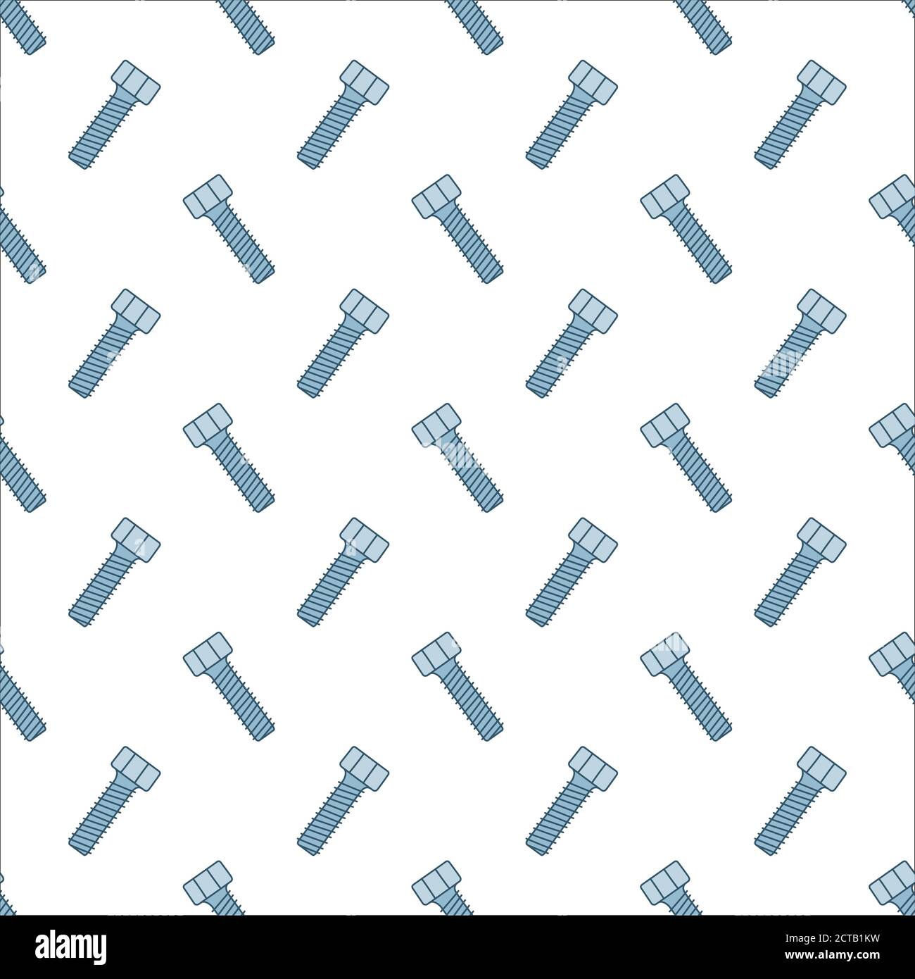 Seamless pattern with screws. Texture with hand drawn bolts. Vector ...