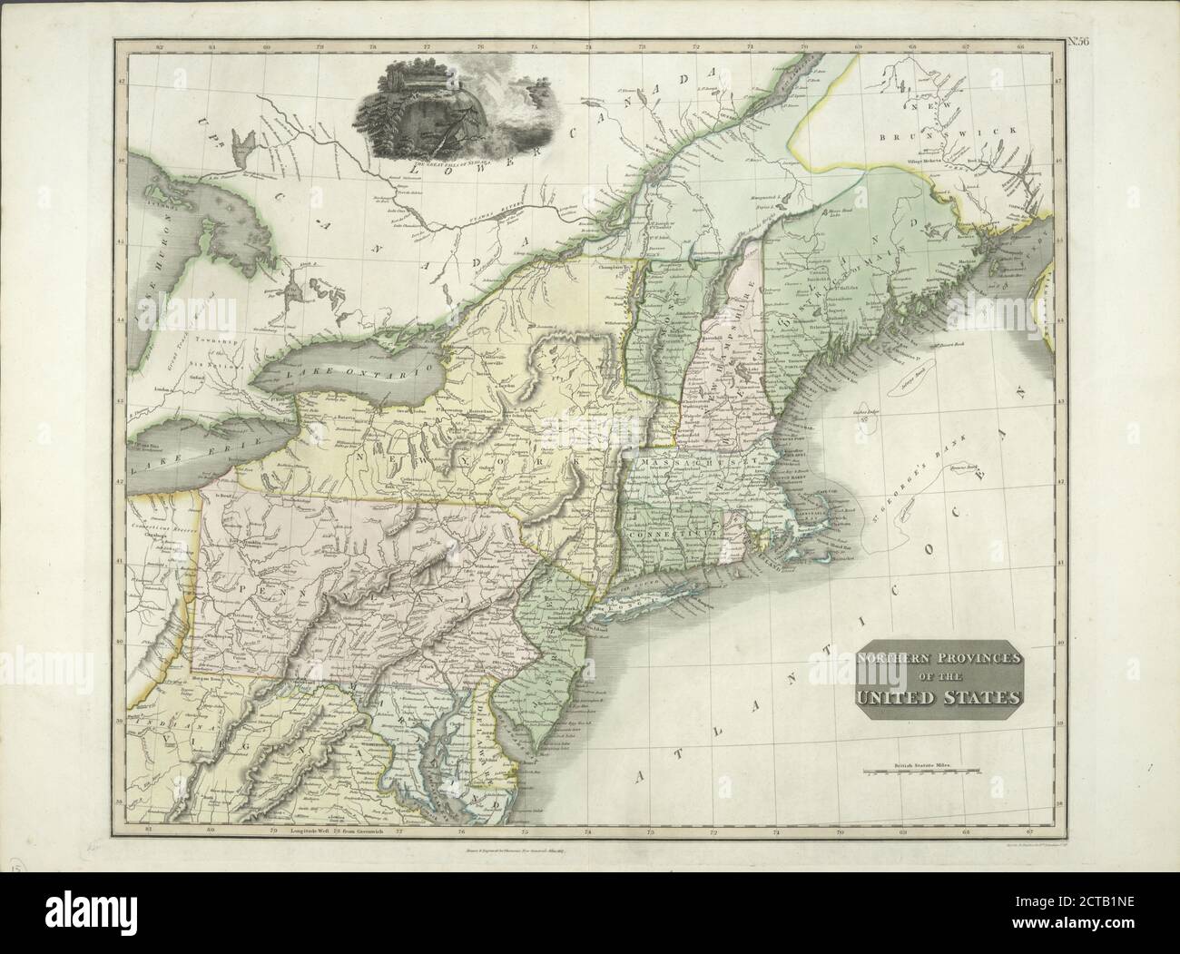 Northern provinces of the United States, cartographic, Maps, 1817 ...