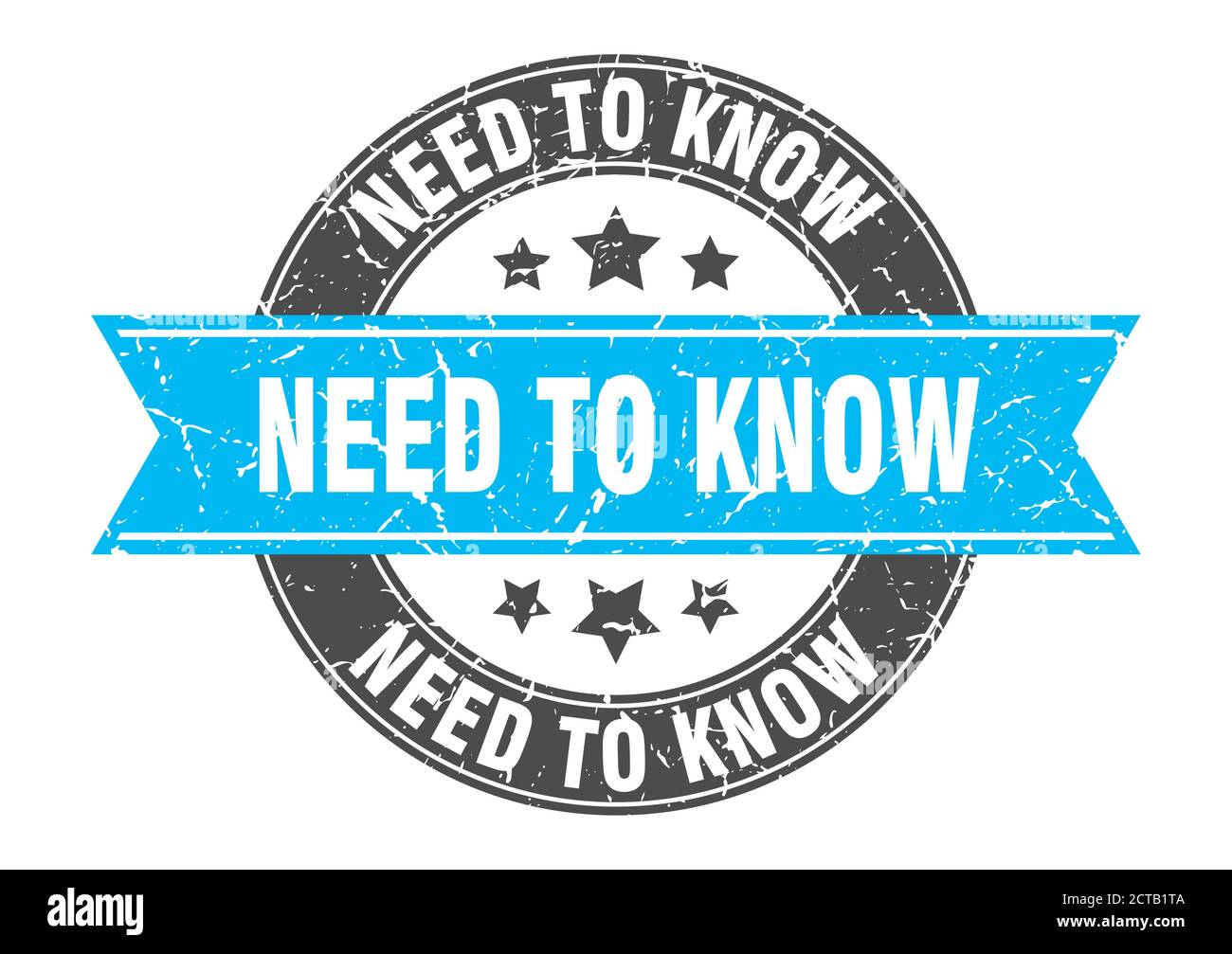 need to know round stamp with ribbon. sign. label Stock Vector Image ...