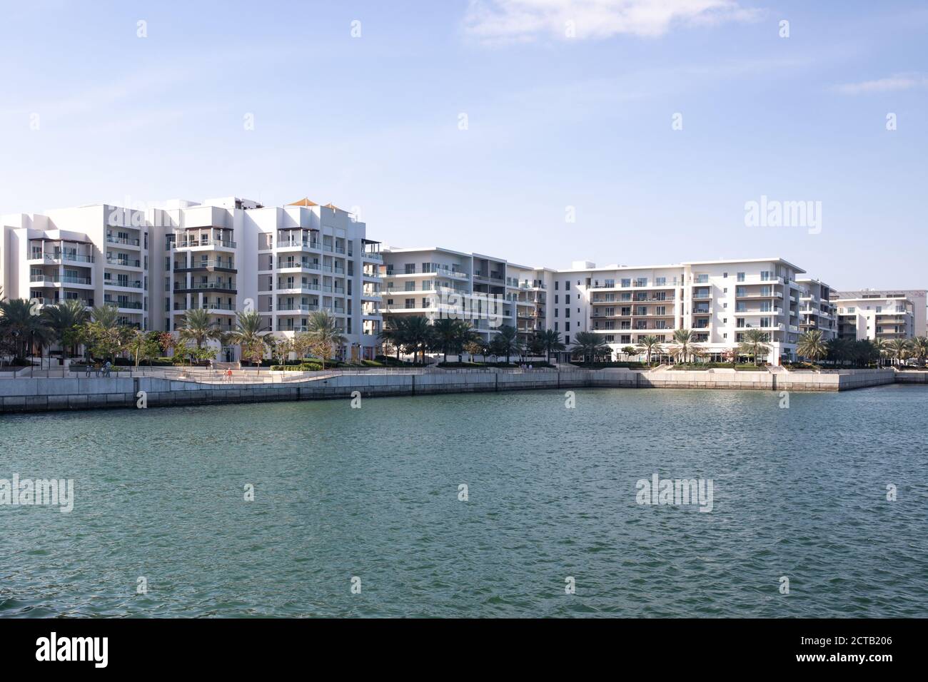 Apartments by the marina. Al Mouj, The Wave, Muscat, Oman Stock Photo ...
