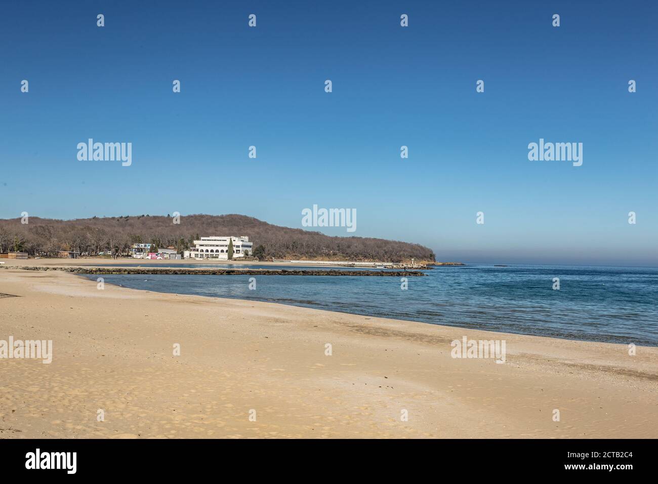 Mesmerizing shot of Perla beach in Primorsko, Bulgaria Stock Photo - Alamy