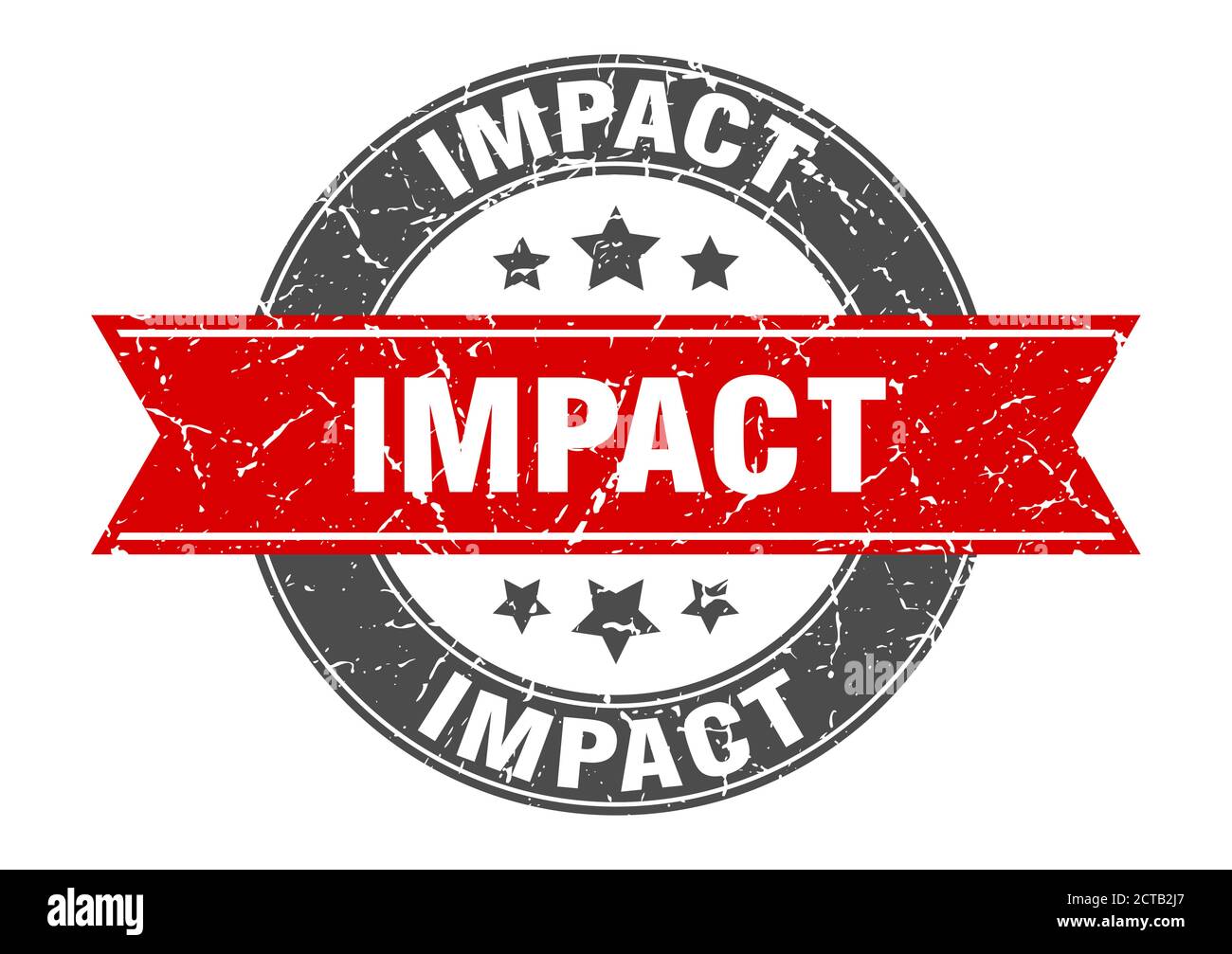 impact round stamp with ribbon. sign. label Stock Vector Image & Art ...