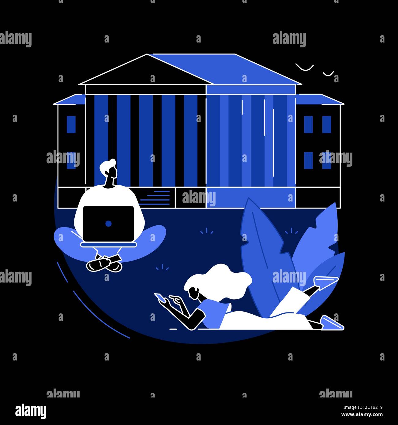 College campus abstract concept vector illustration Stock Vector Image ...