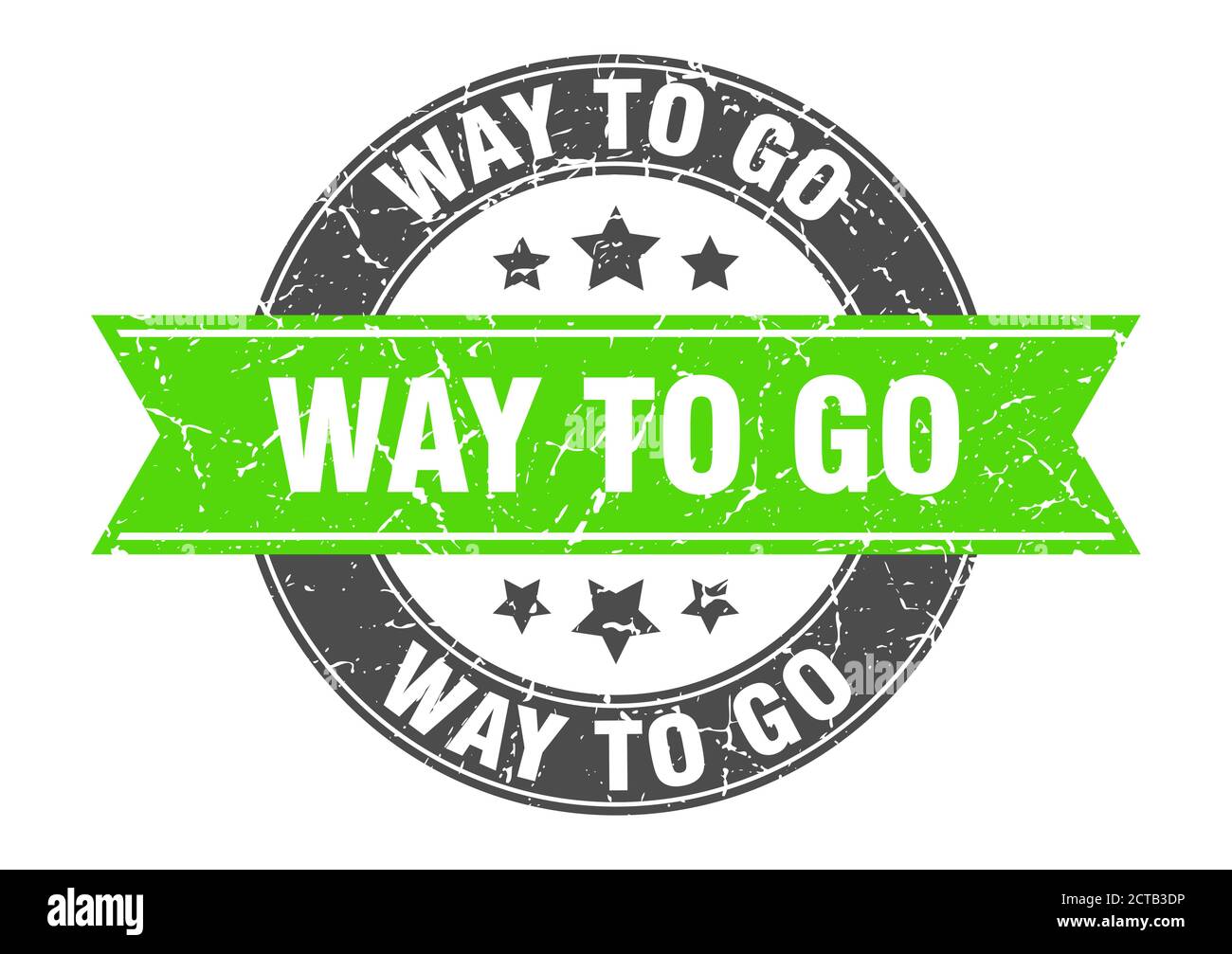way to go round stamp with ribbon. sign. label Stock Vector Image & Art ...