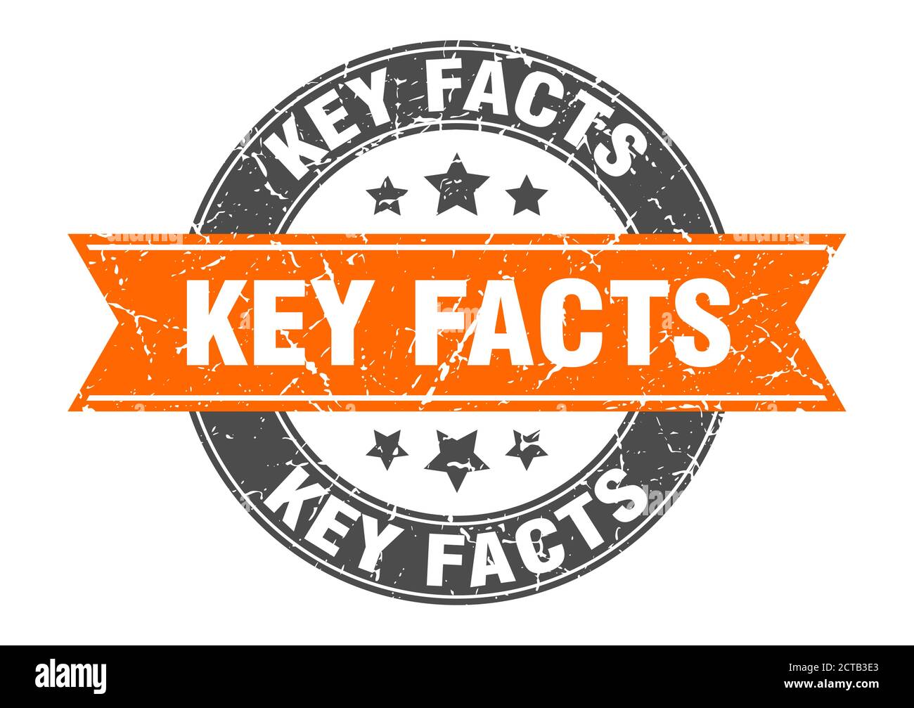 key facts round stamp with ribbon. sign. label Stock Vector Image & Art ...
